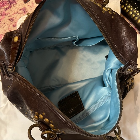 Coach | Bags | Nwt Coach Madison Leather Studded Large Sabrina Bagbrown ...